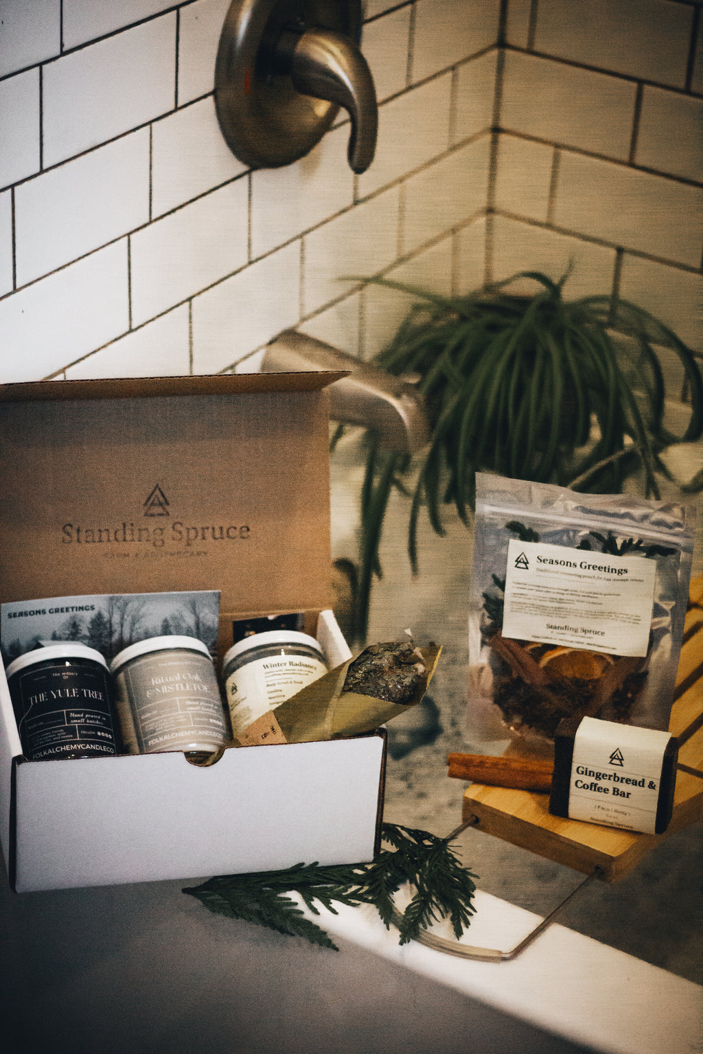 Yule tree candle – Standing Spruce