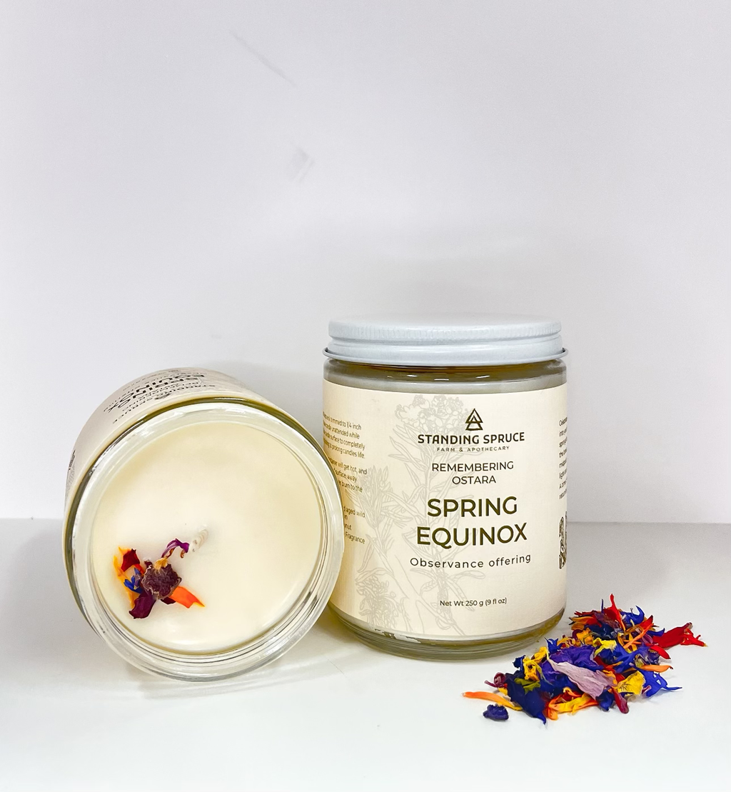 Ostara the spring equinox candle – Standing Spruce